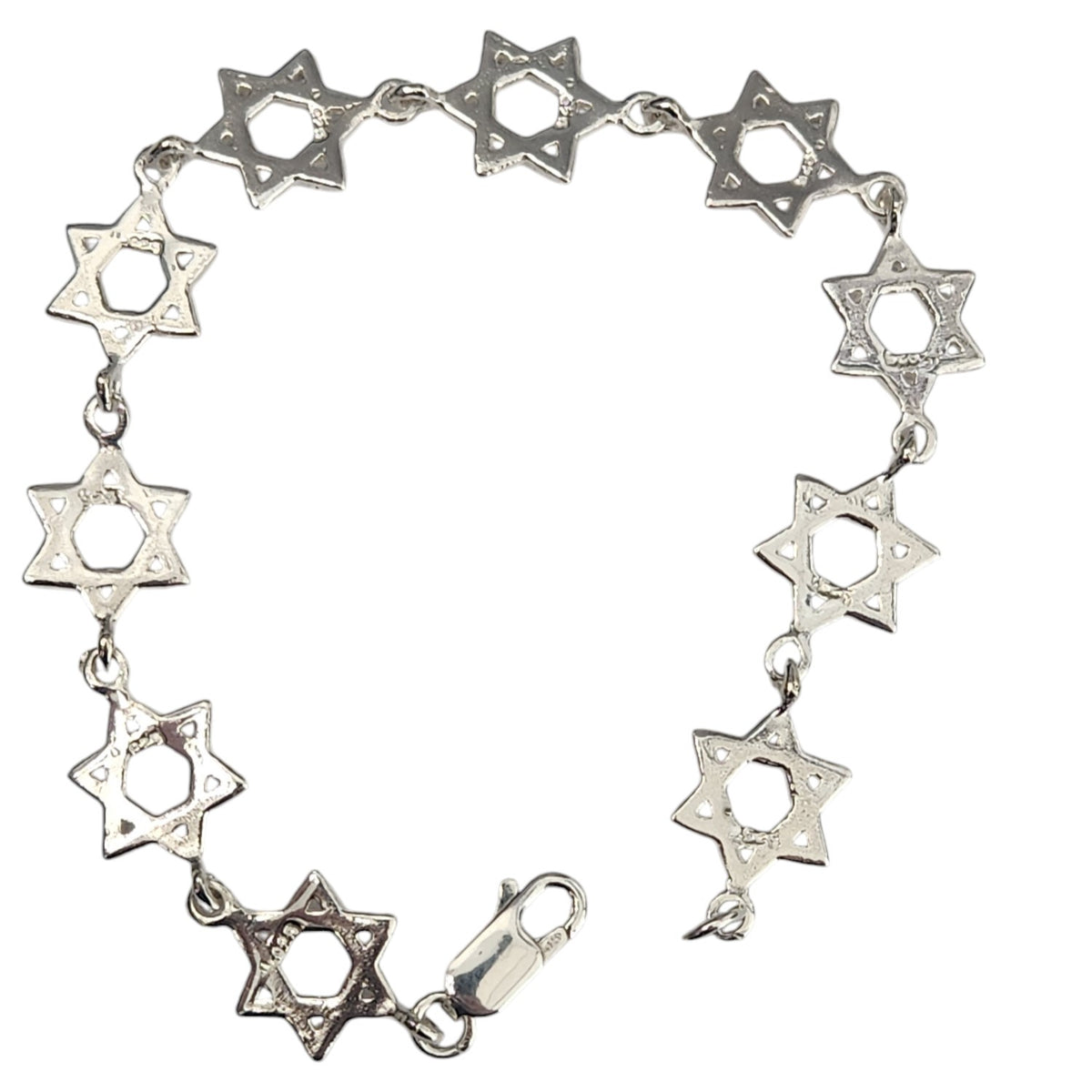 Sterling Silver Jewish Star of David Bracelet - JewelryJudaica