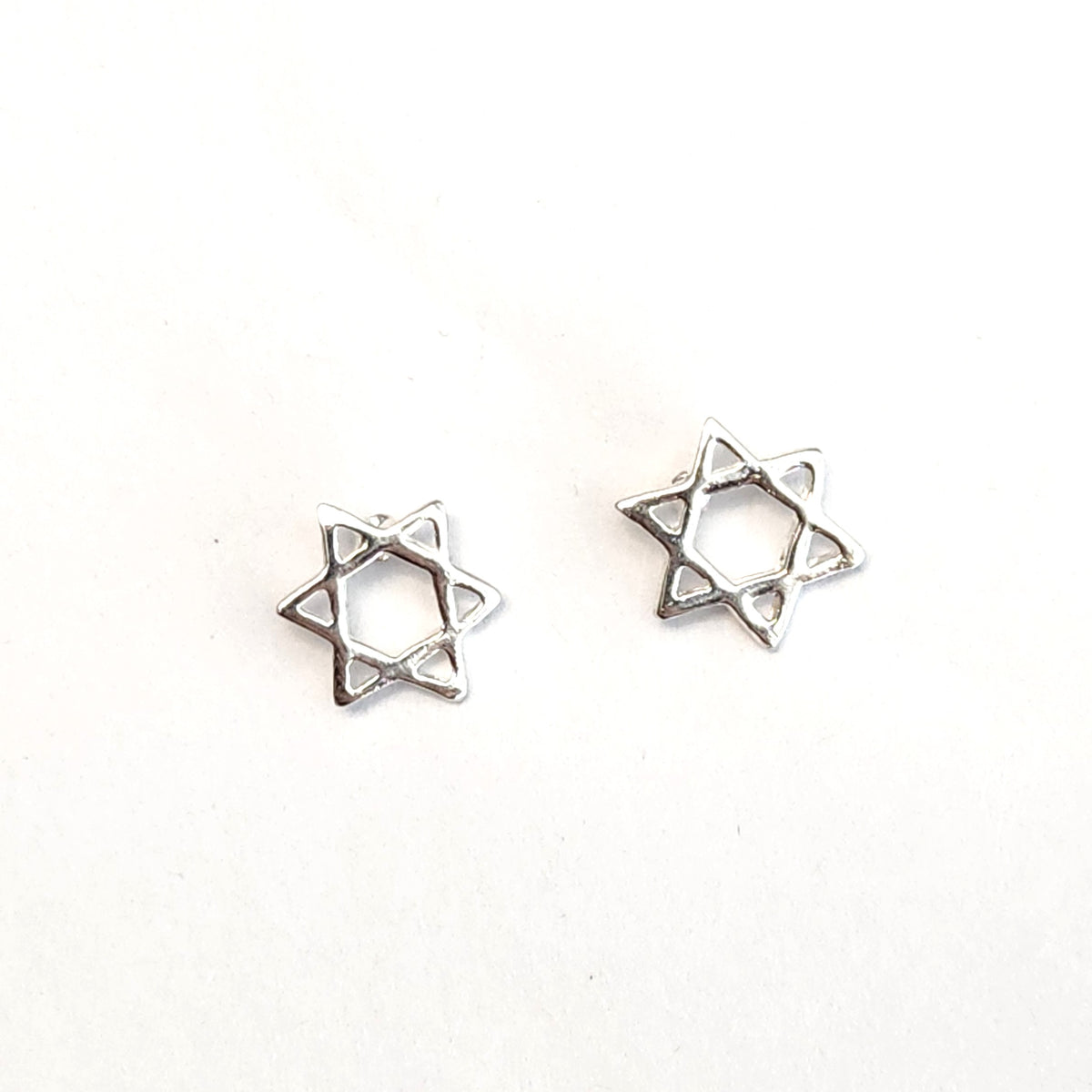 Sterling Silver Jewish Star of David Stud Earrings - JewelryJudaica